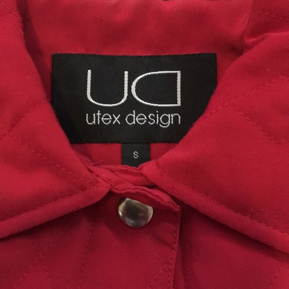 Utex | Jackets & Coats | Utex Design Quilted Red Button Up Jacket ...